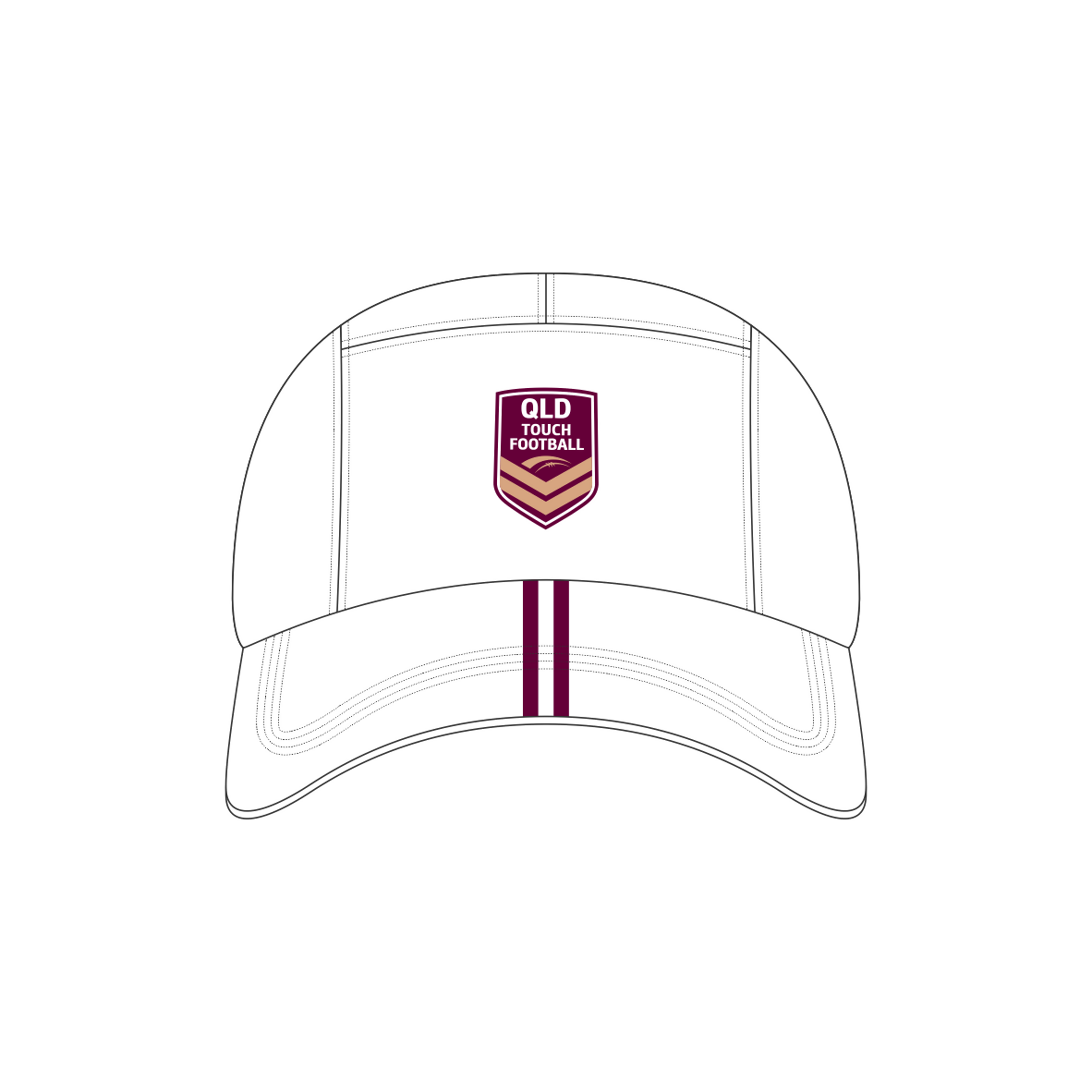 QTF 5-Panel performance cap- White - Tribal Sport